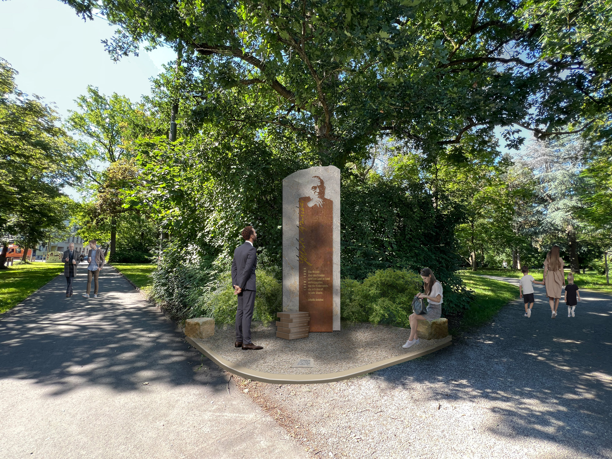 Amichai-Denkmal: Liste der Spender*innen - Würzburg liest ein Buch